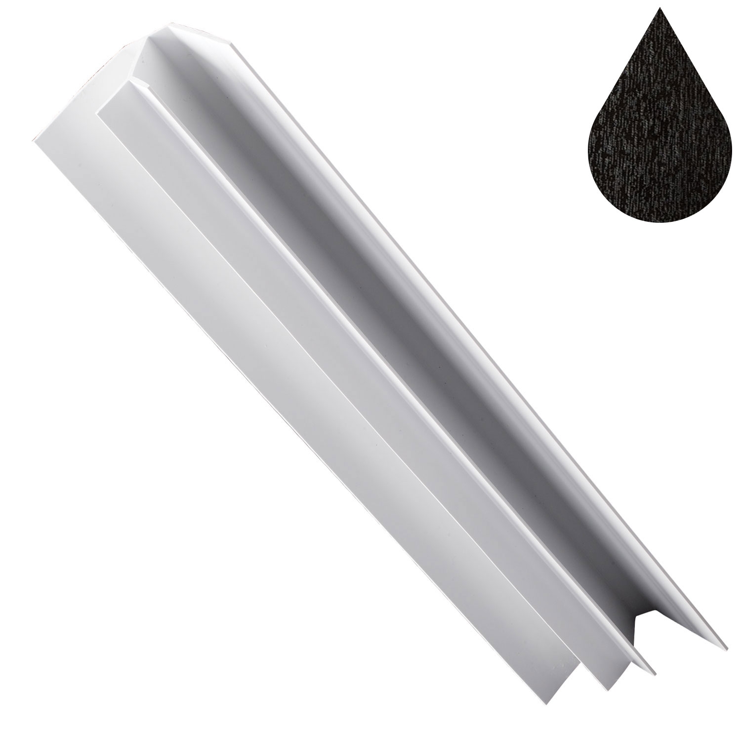 Black Ash Cladding Internal Corner Trim (5m | Kestrel) | Plastic ...