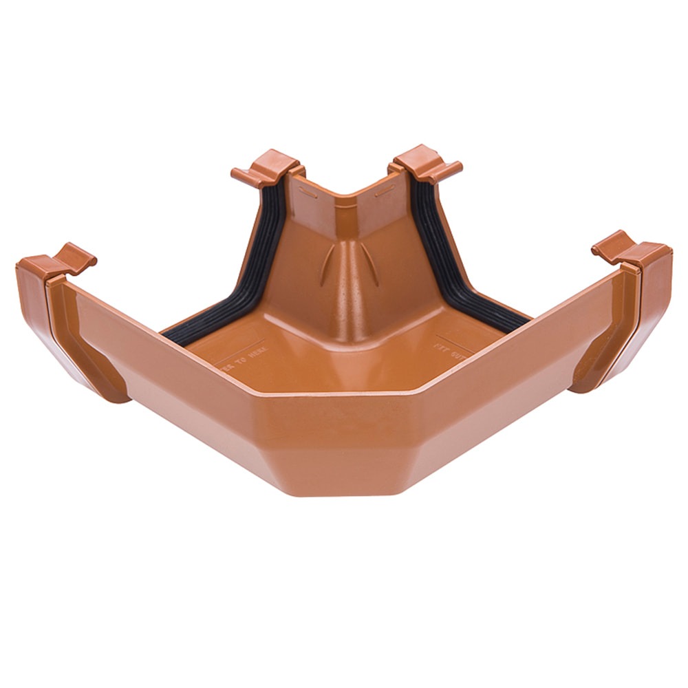 Caramel 117mm Square 90 Degree Angle (Kayflow) | Plastic Building Supplies