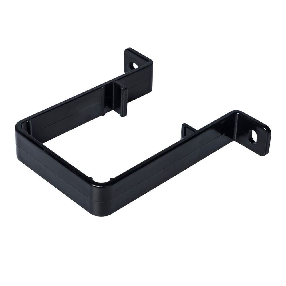 Black 65mm Square Downpipe Clip (Kayflow) | Plastic Building Supplies