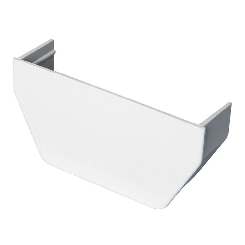 White 117mm Square Internal Gutter Stop End (Kayflow) | Plastic ...