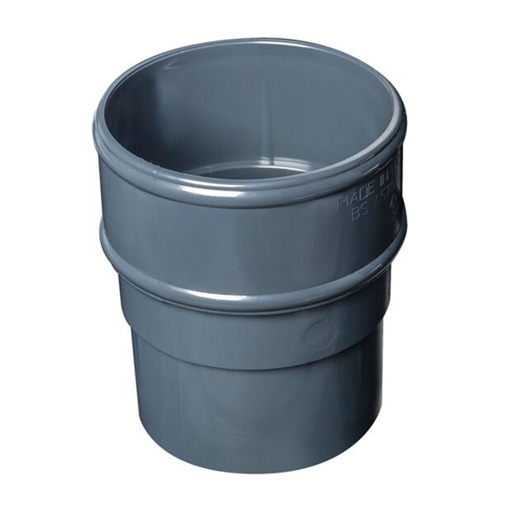Anthracite Grey 68mm Round Downpipe Socket (Kayflow) | Plastic Building ...