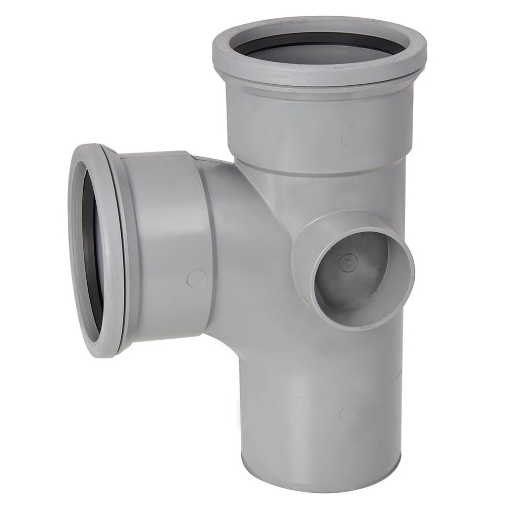 90 Degree Double Socket Soil Branch (Grey | Kayflow) | Plastic Building ...